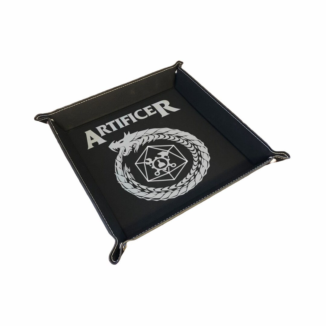 D&D Dice Tray Artificer Character Class Symbol D20 Dragon Ring Engraved ...