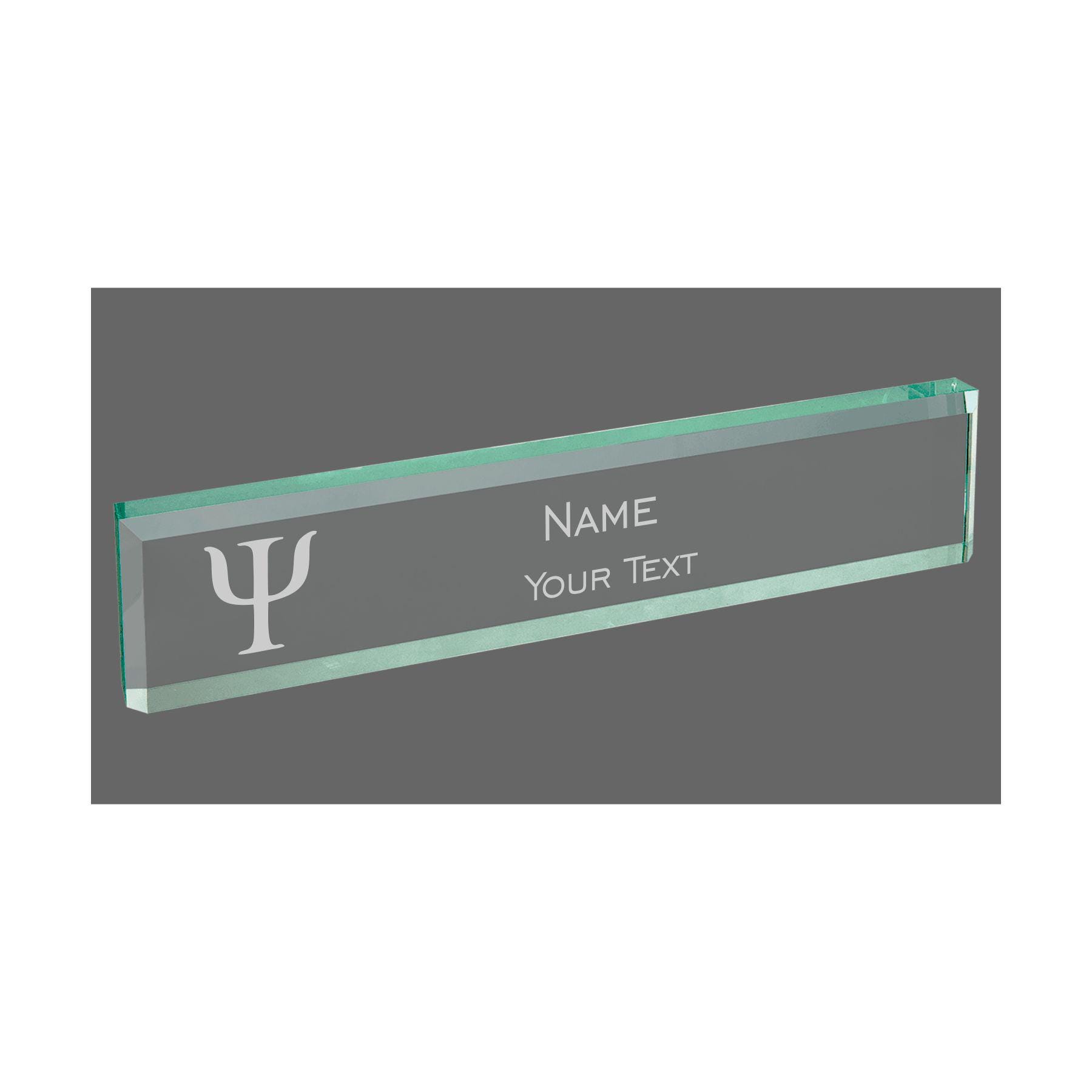 Personalized Psychiatry Name Plate for Desk Engraved Jade Glass With ...
