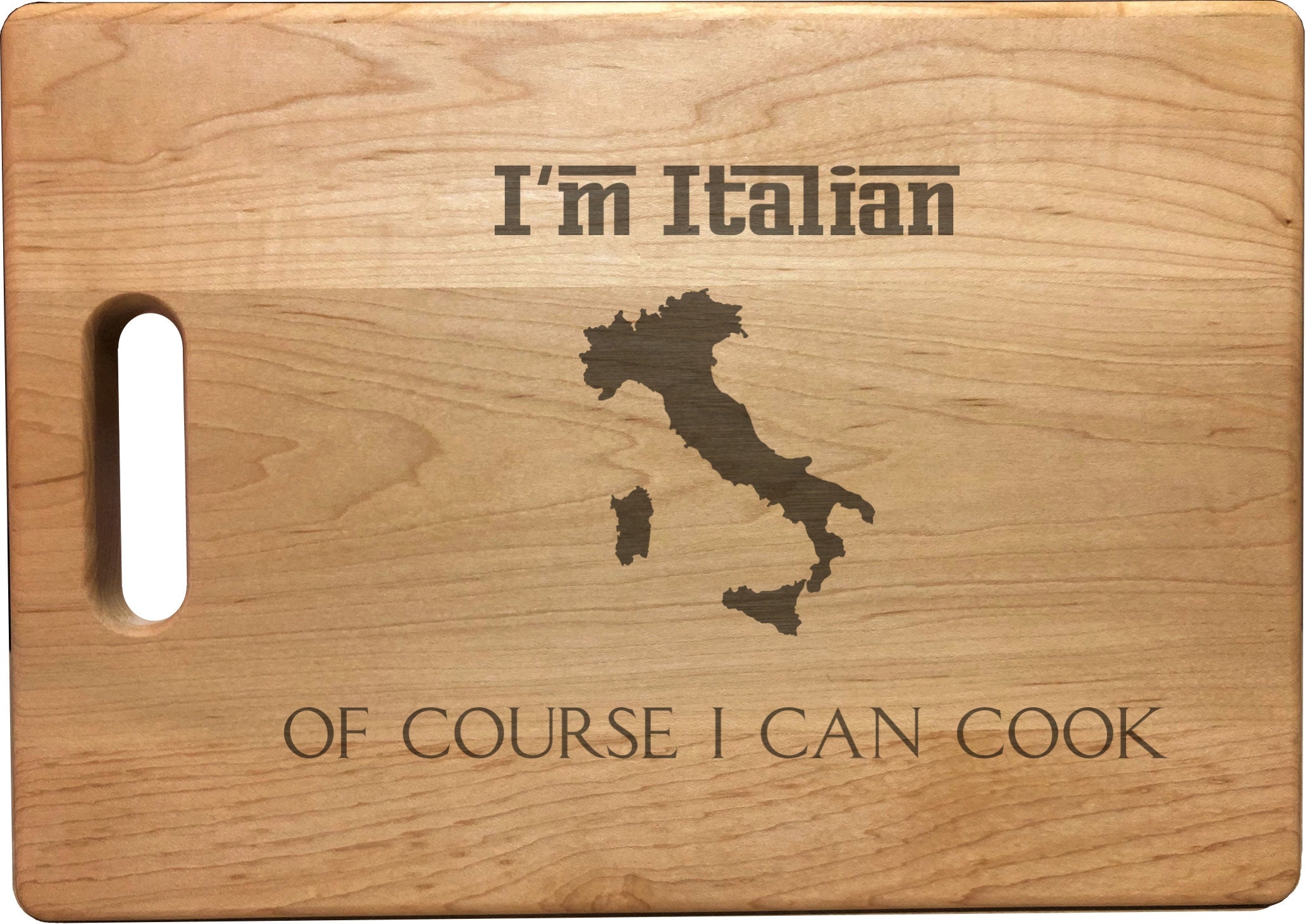 I'm Italian Of Course I Can Cook Engraved Cutting Board | Etsy
