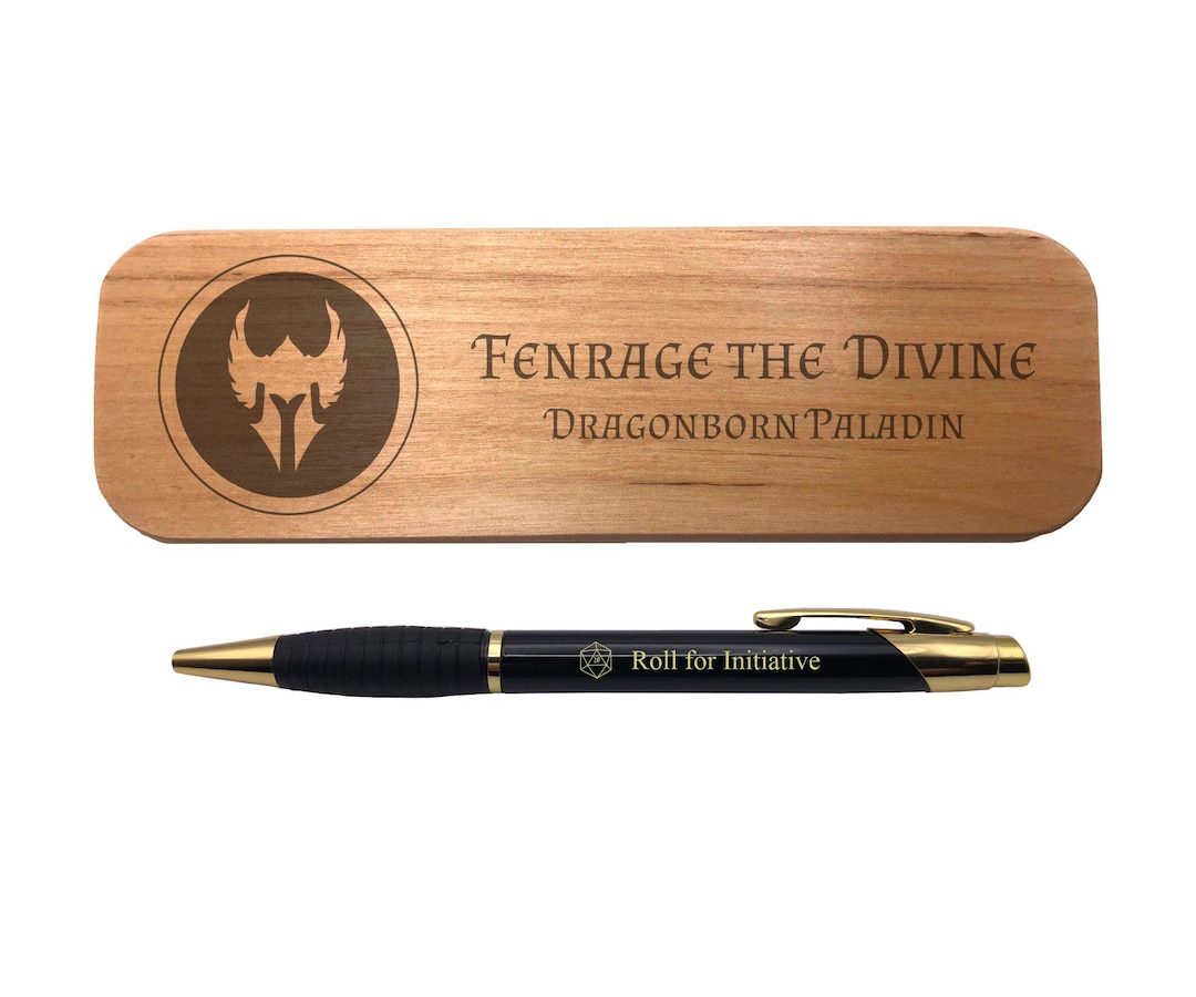Personalized Dnd Pen, Engraved Coated Brass Pen With Case, Paladin ...