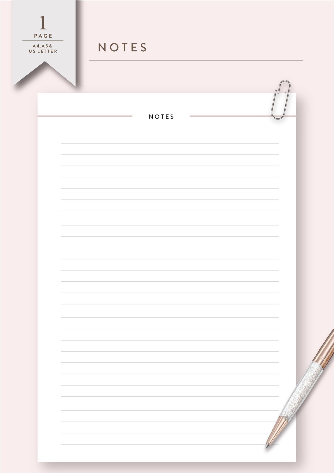 Printable Planner Notes Printables Daily Planner Inserts | Etsy