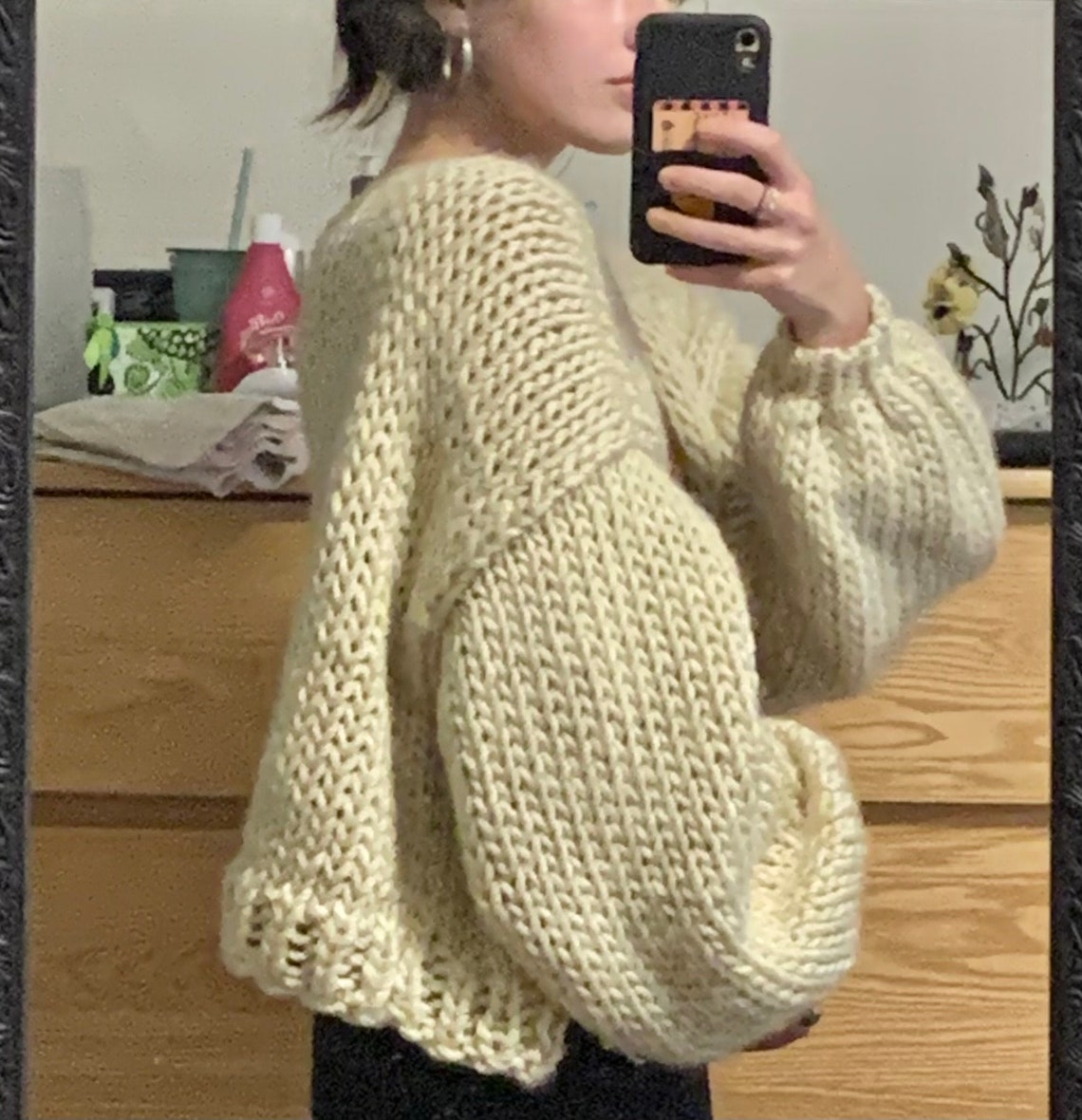 PATTERN | Slouchy Cropped Cardigan Pattern | Chunky Knit Cardigan ...