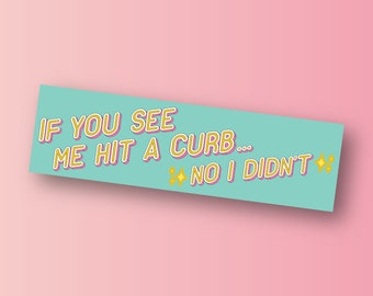 Curb Bumper Sticker - Etsy