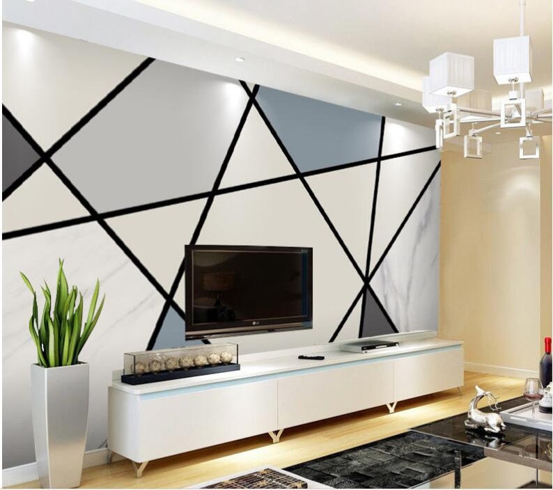 Geometric Wallpaper Wall Mural, Splicing Geometry Geometric Wall Mural ...
