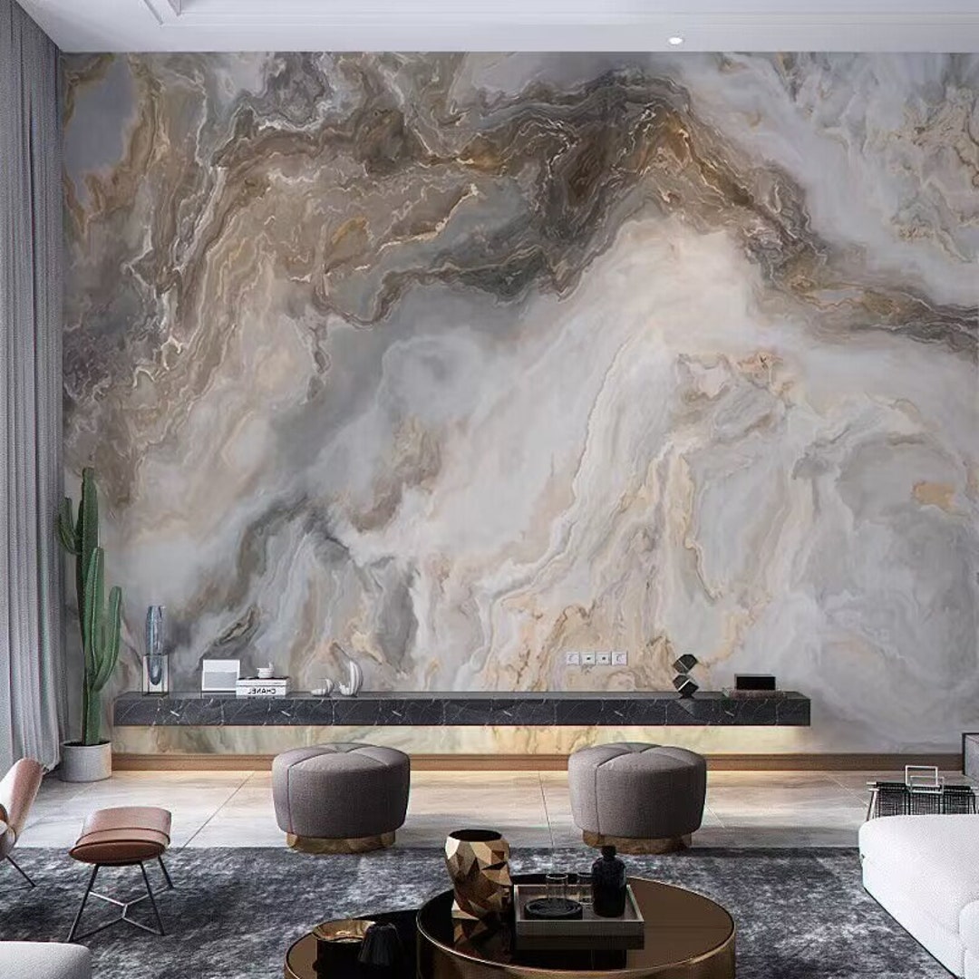 Simple Marble Wallpaper Marble Wall Mural Home Decor - Etsy