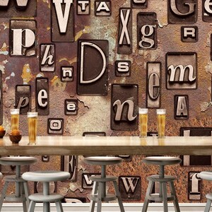 Original Rust 3D English Letters Restaurant Bar Shop - Etsy
