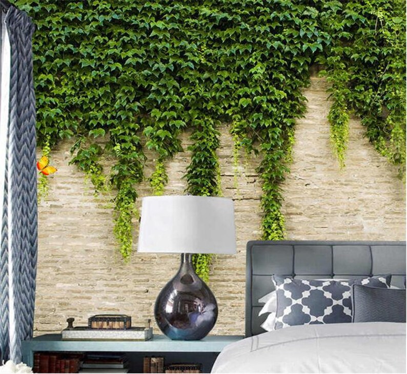 3D Mural Vine Wall Tiles Green Ivy Background Wall Mural - Etsy