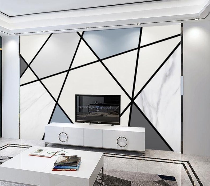 Geometric Wallpaper Wall Mural, Splicing Geometry Geometric Wall Mural ...