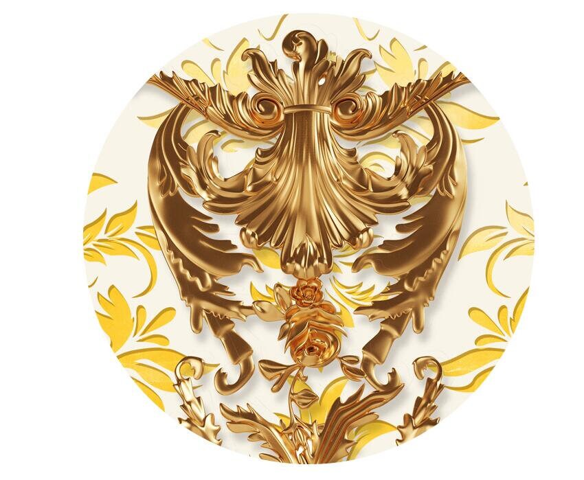 Luxury Gold European Pattern Column Wallpaper Wall Murals - Etsy