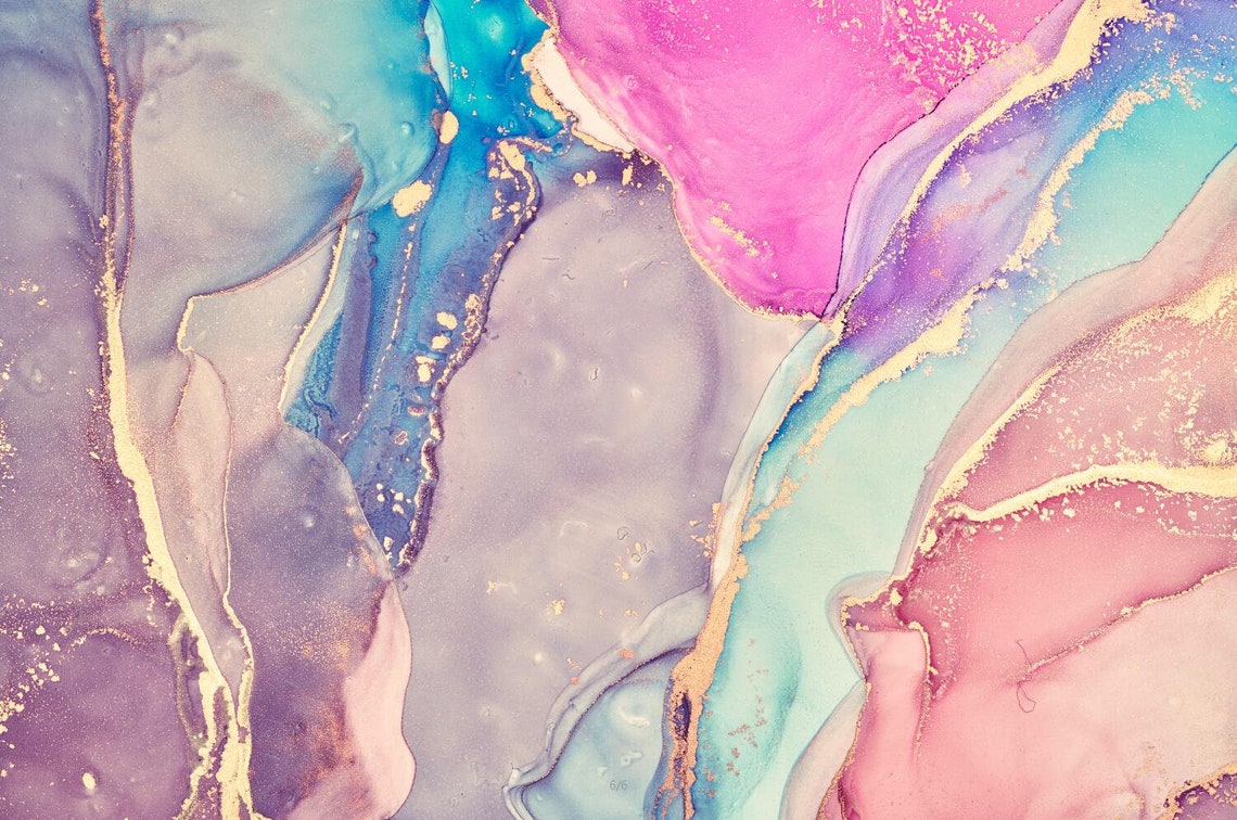 Colorful Marble Wallpaper Wall Mural Colored Marble Wall - Etsy