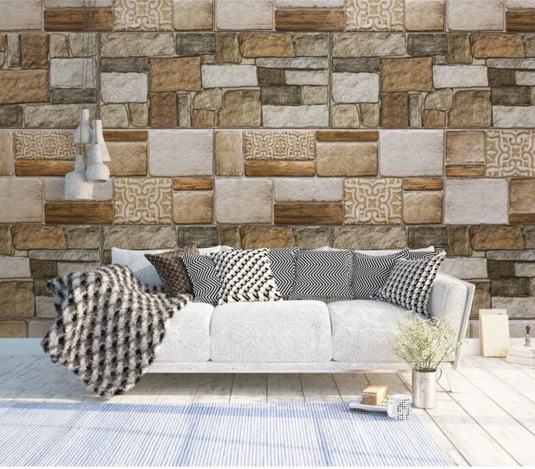 Original 3D Retro Brick Wallpaper Wall Mural, Bricks Wall Mural Wall ...