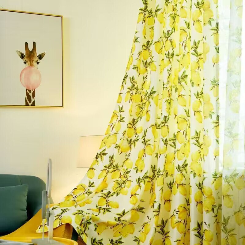Lemon Curtains - Etsy