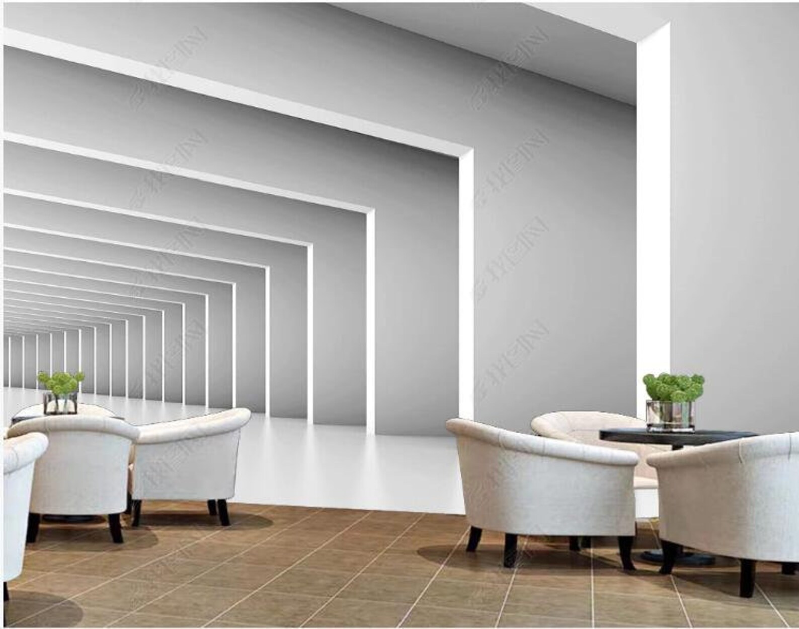 3D Extended Space Cement Wall Space Wallpaper Wall Mural, Cement Space ...