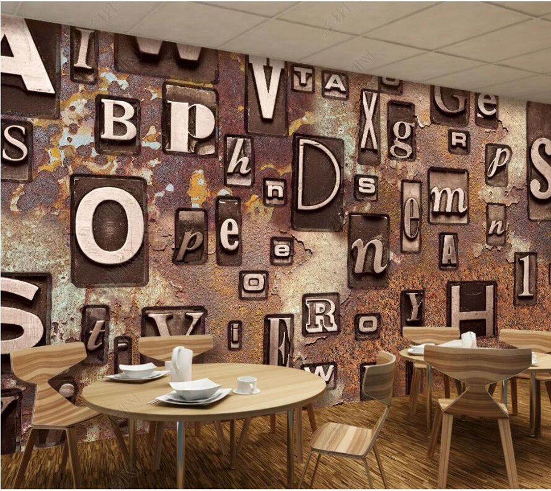 Original Rust 3D English Letters Restaurant Bar Shop - Etsy