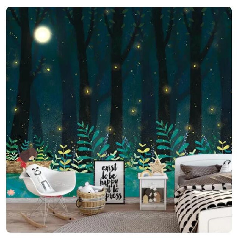 Fireflies Wallpaper - Etsy