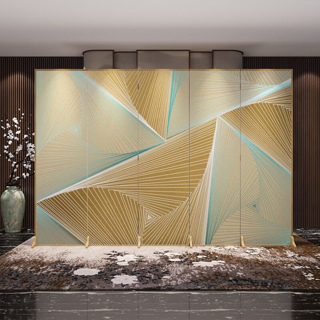 Abstract Geometry Art Wallpaper Wall Mural, Irregular Geometric Wall ...