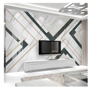 Geometric Marble Pattern Wallpaper Wall Murals - Etsy