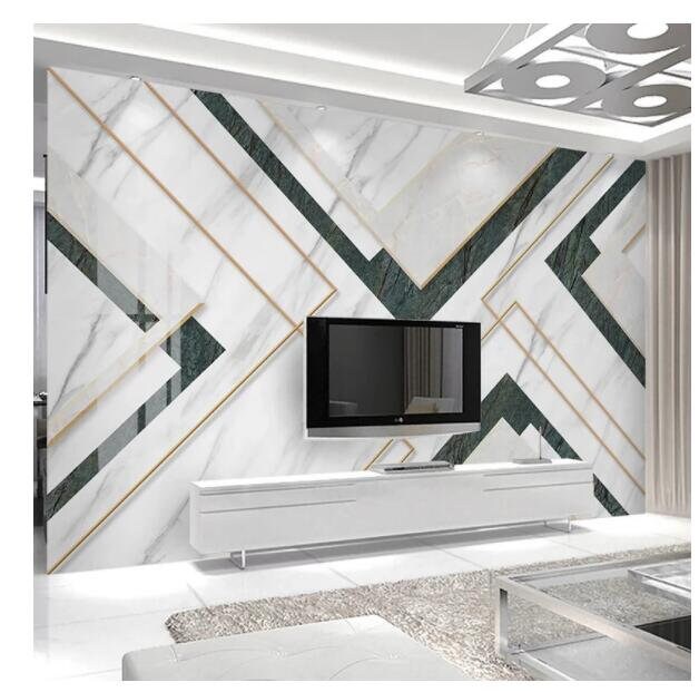 Geometric Marble Pattern Wallpaper Wall Murals Etsy