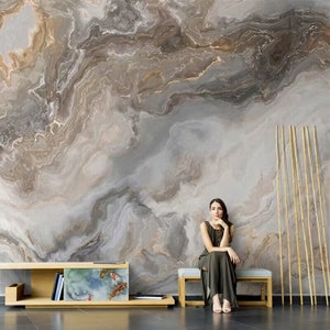 Simple Marble Wallpaper Marble Wall Mural Home Decor - Etsy