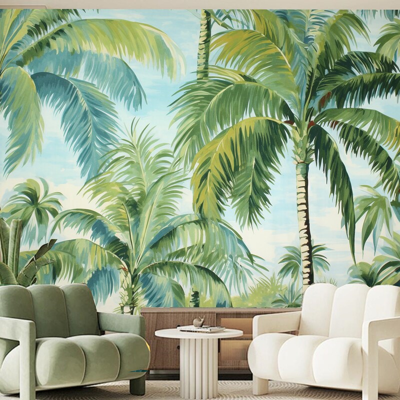Palm Tree Wall Mural - Etsy
