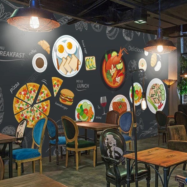 Restaurant Wallpaper - Etsy