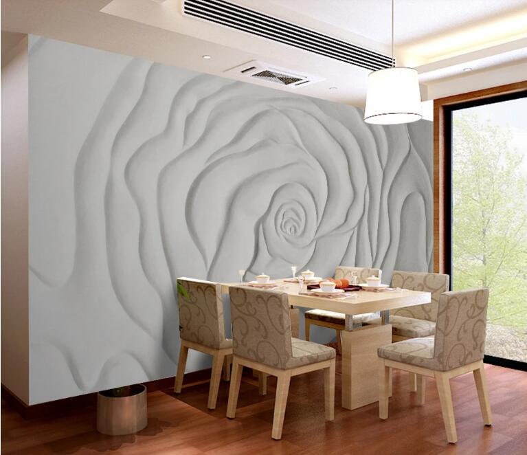 3D Vivid One Big Rose Floral Wallpaper Wall Mural Abstract - Etsy