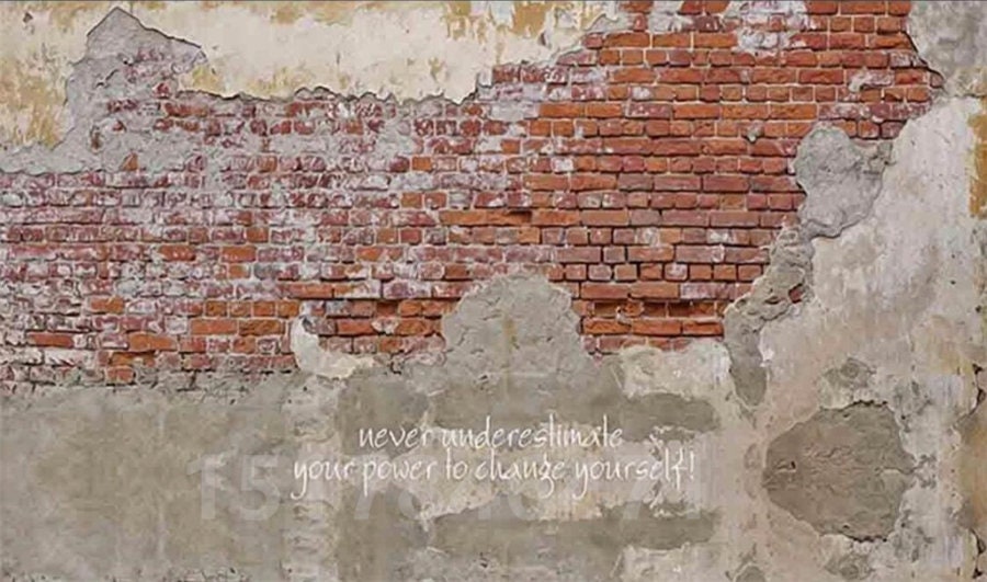 Cement Vintage Brick Wall Cafe Restaurant Background Wallpaper - Etsy