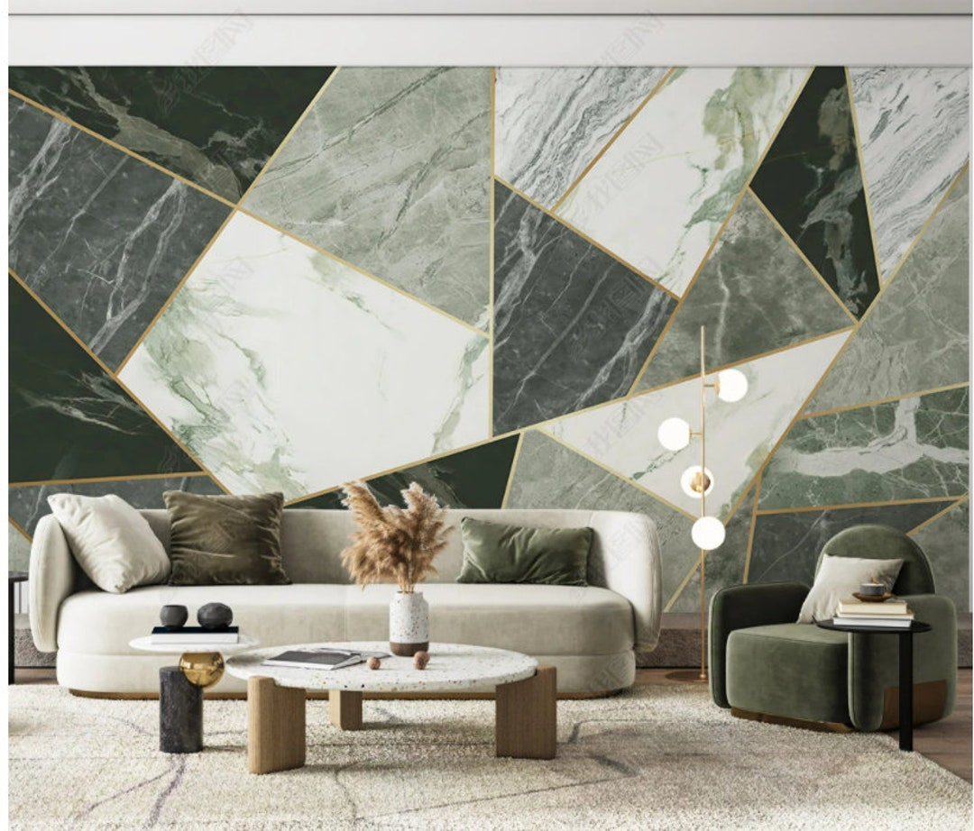 Abstract Modern Marble Wallpaper Wall Mural Nodic Marble Wall - Etsy