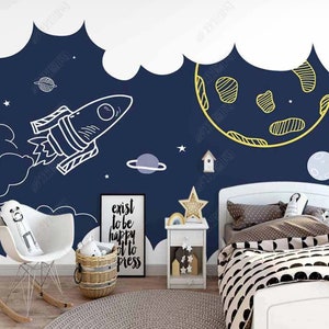 Original Nordic Space Star Rocket Cartoon Cloud Children's Room ...