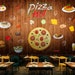 Wood Background Pizza Shop Background Shop Decoration Pizza Fast Food ...