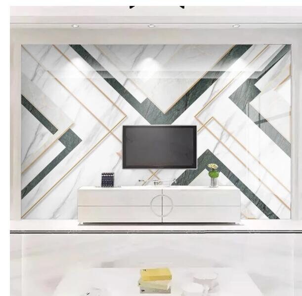 Geometric Marble Pattern Wallpaper Wall Murals Etsy