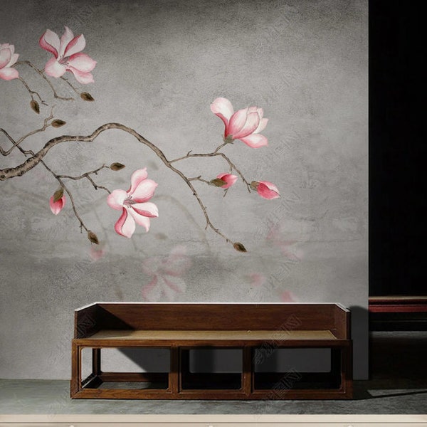 Magnolia Mural - Etsy