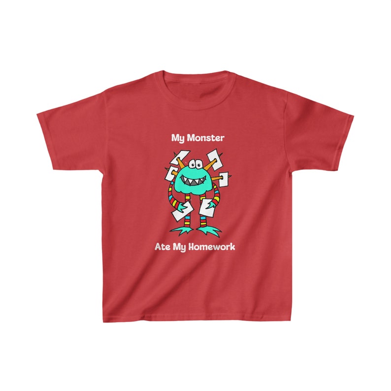 Monster Ate My Homework T-shirt Multi-colors - Etsy