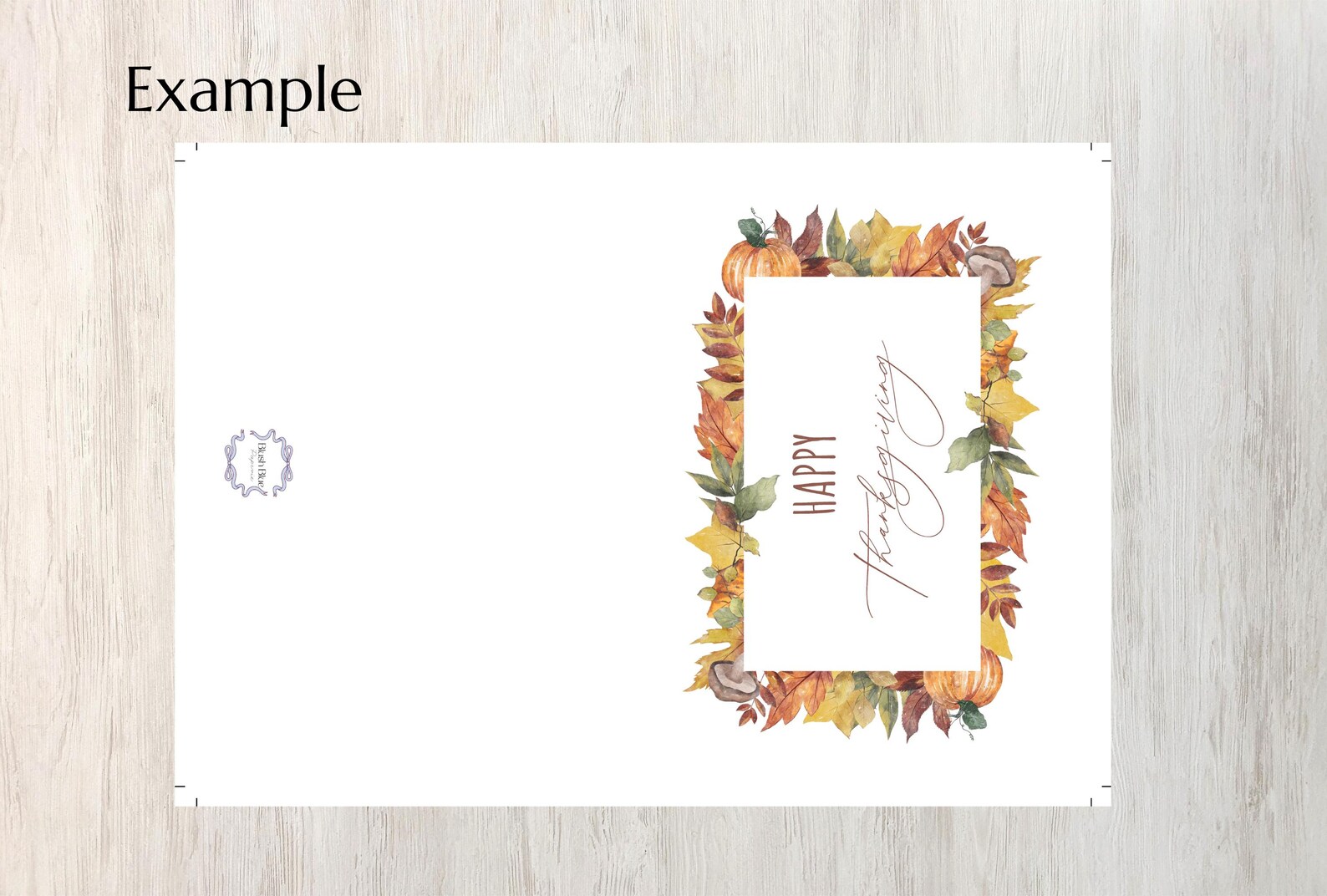 Printable Happy Thanksgiving Card, Instant Download PDF, Thanksgiving ...