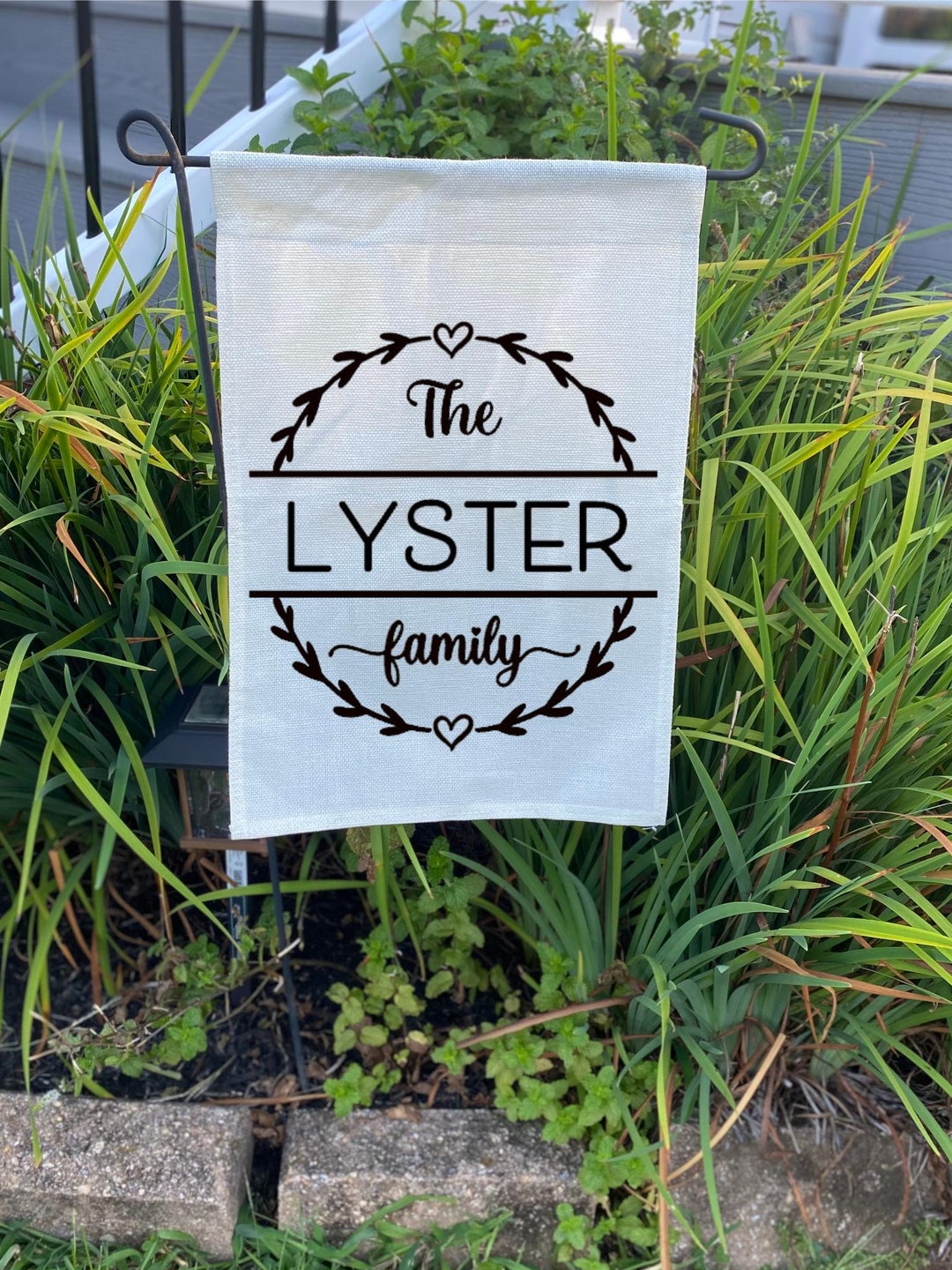 Personalized Family Name Garden Flag: Burlap Outdoor Decor - Etsy