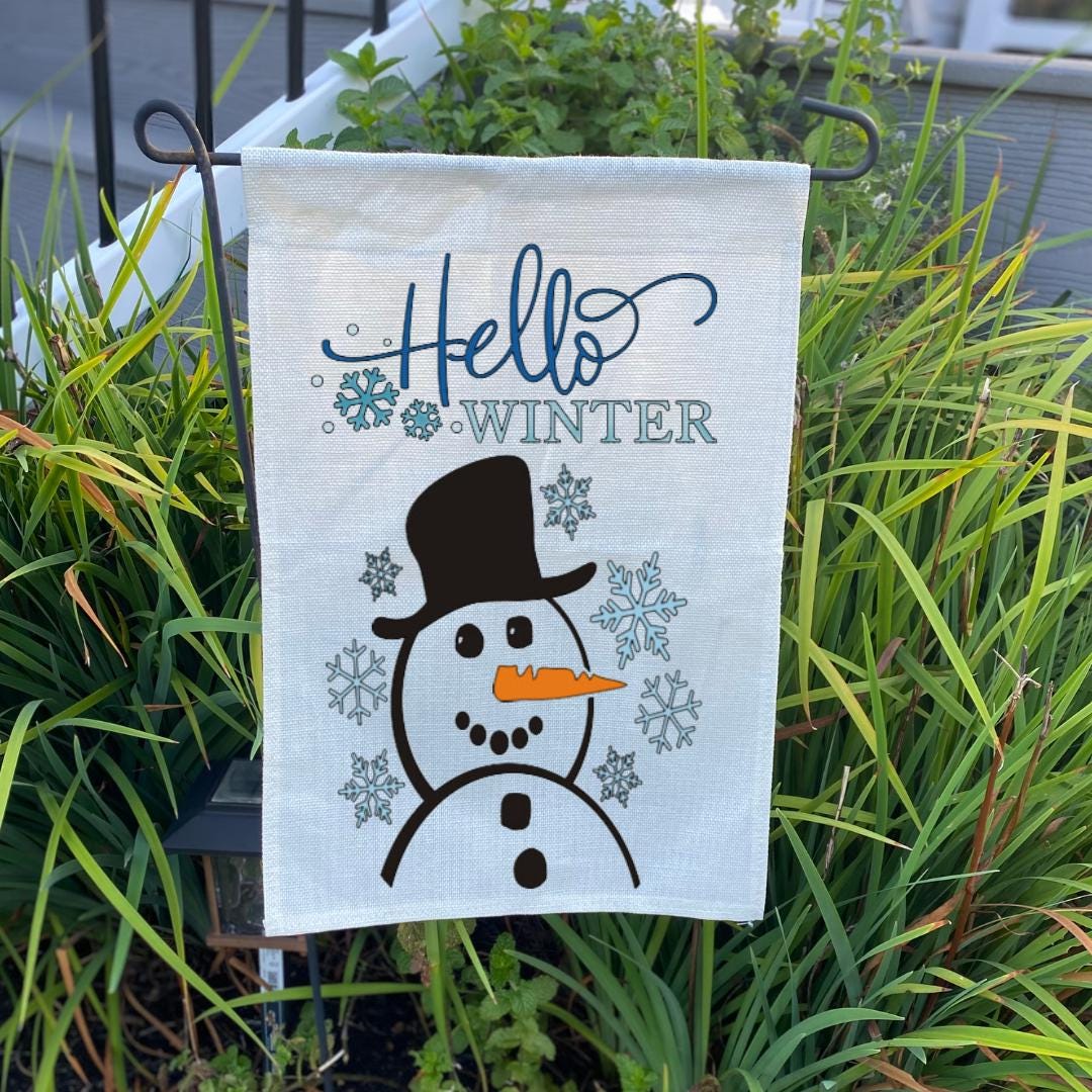 Personalized Snowman Garden Flag: Winter Outdoor Decor (12x18") - Etsy