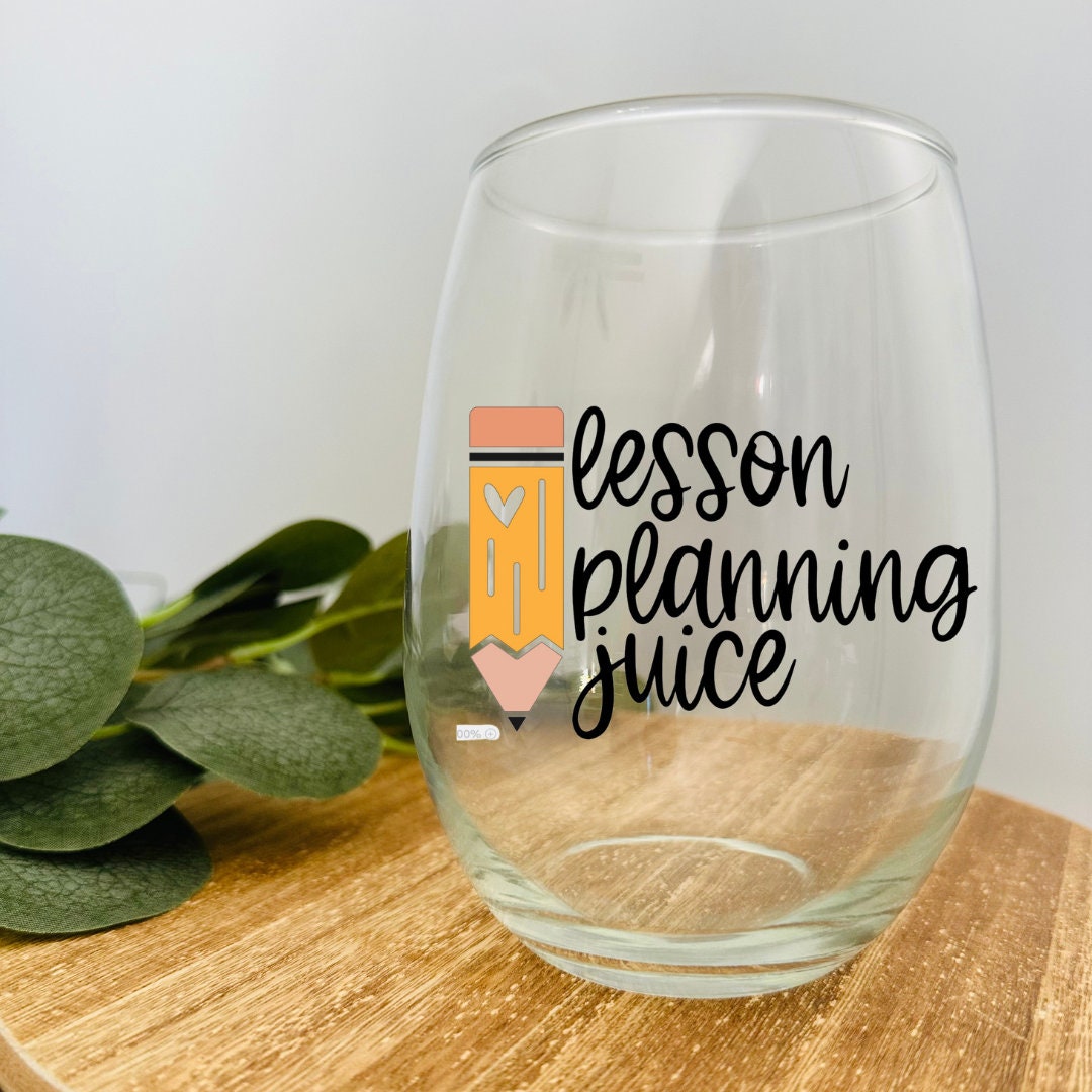 Lesson Planning Juice Glass - Teacher Appreciation Gift - Etsy