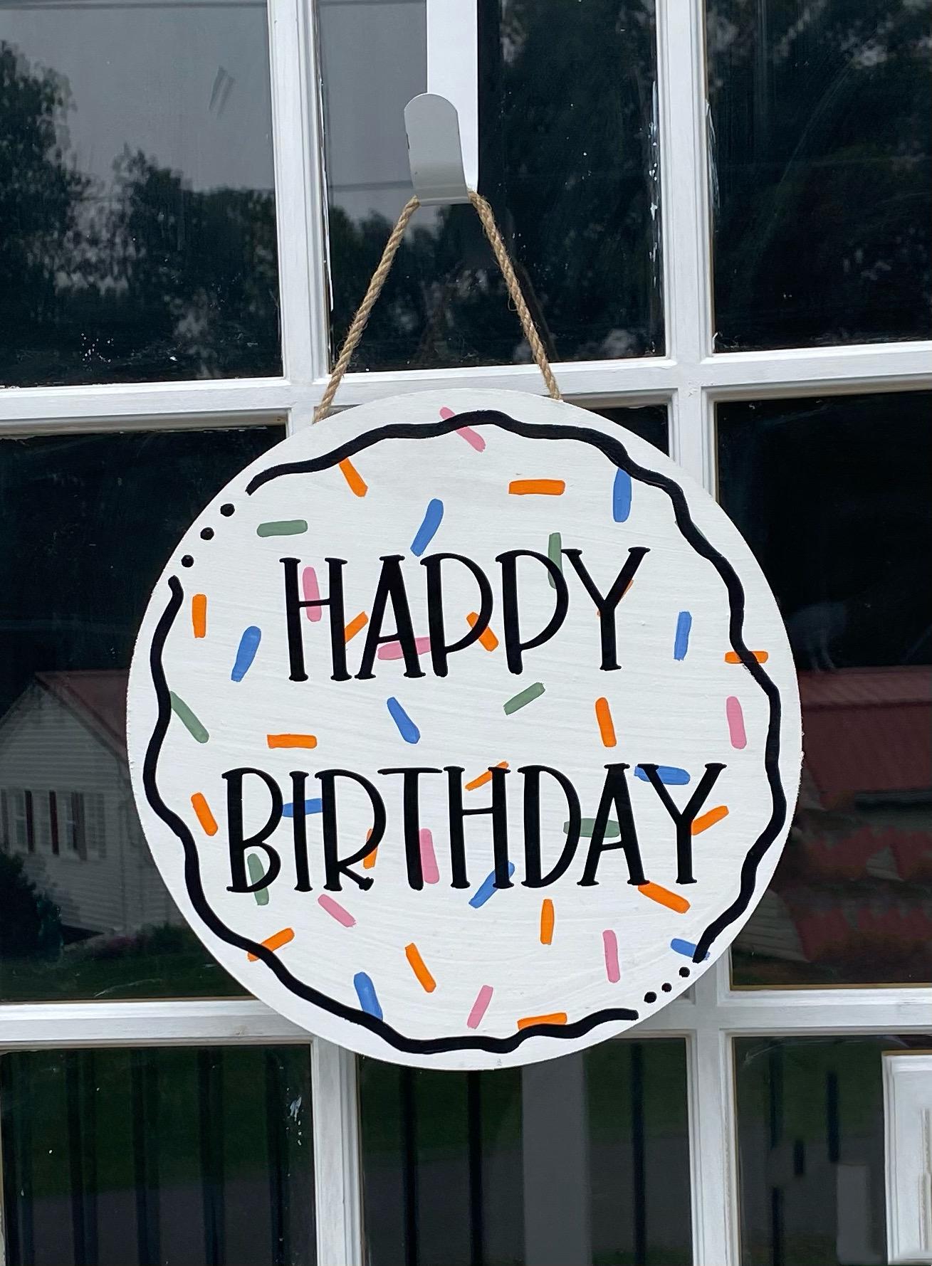 Happy Birthday Hanging Sign - Etsy