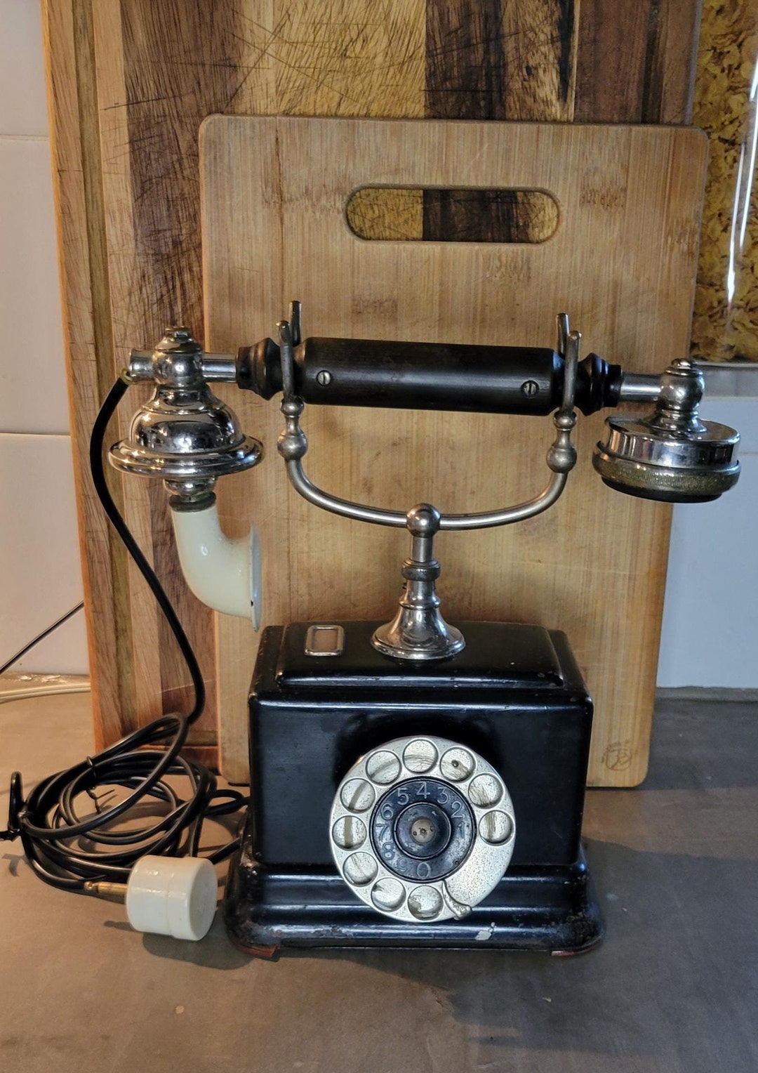Vintage L. M. Ericsson Stockholm Rotary Dial Table Phone 1947 Swedish ...