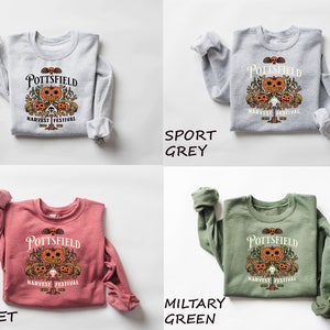 Pottsfield Harvest Festival Sweatshirt, Vintage Pumpkin Halloween ...
