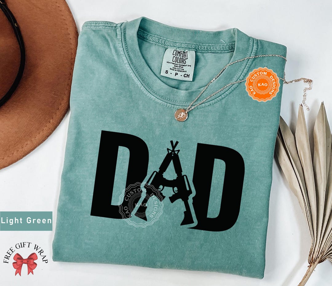Comfort Colors Dad Guns T-shirt, Arm Dad Shirt, Father's Day Gift for ...