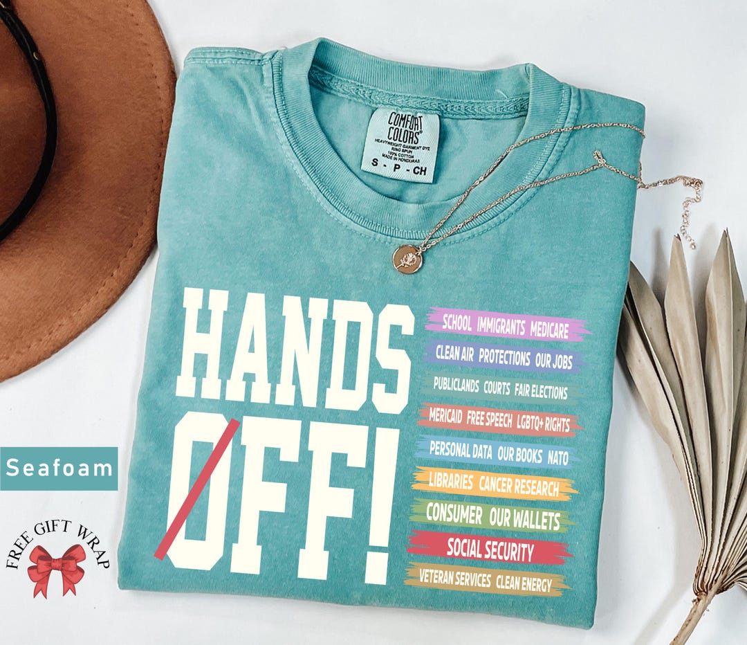 Comfort Colors Hands off Resist T-shirt: Activism Graphic Tee - Etsy