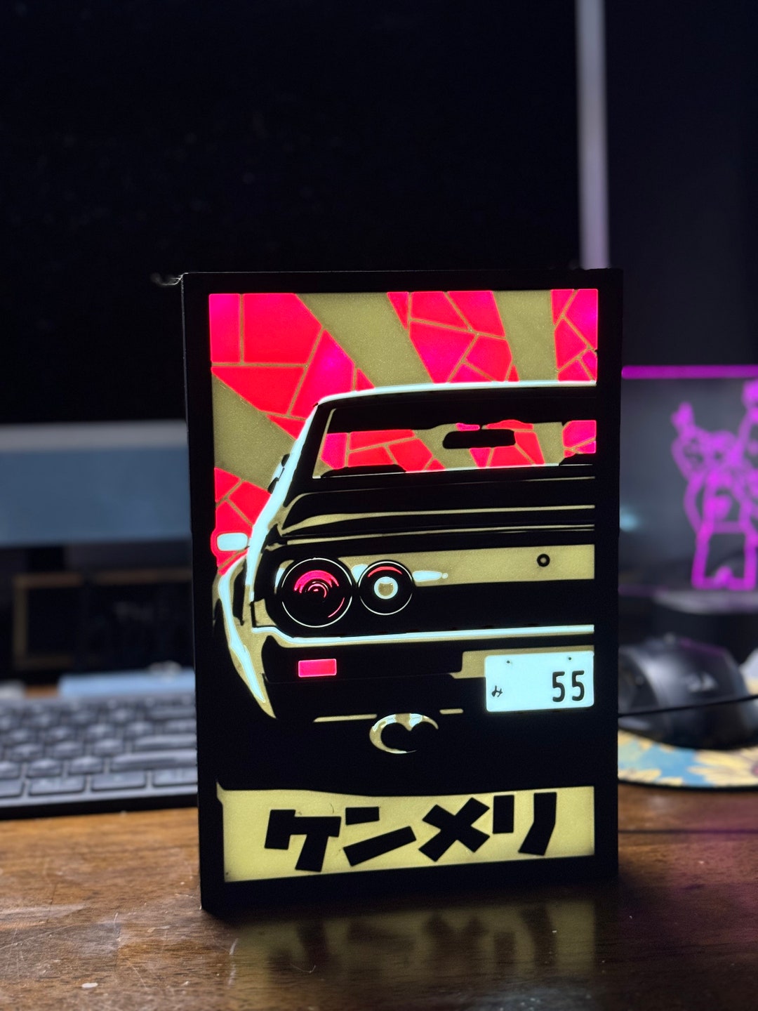 JDM Light up LED Sign 3D Printed - Etsy