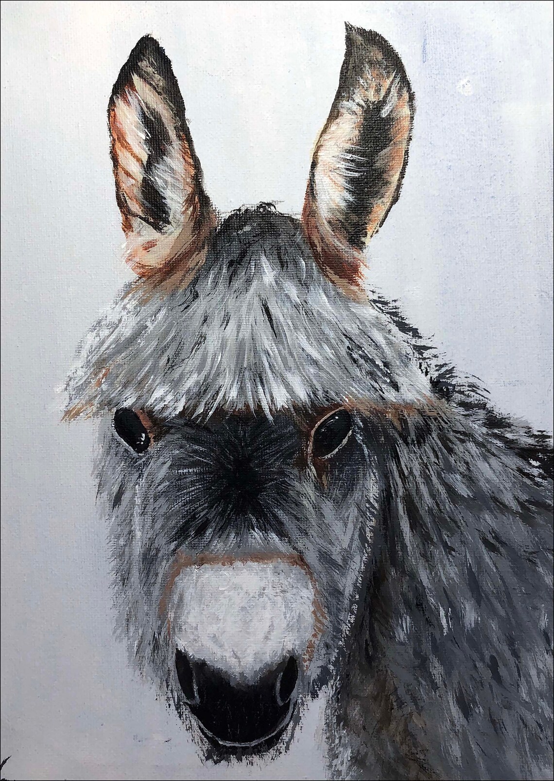 Donkey Art Original Acrylic Painting on Canvas or Prints for Nursery ...