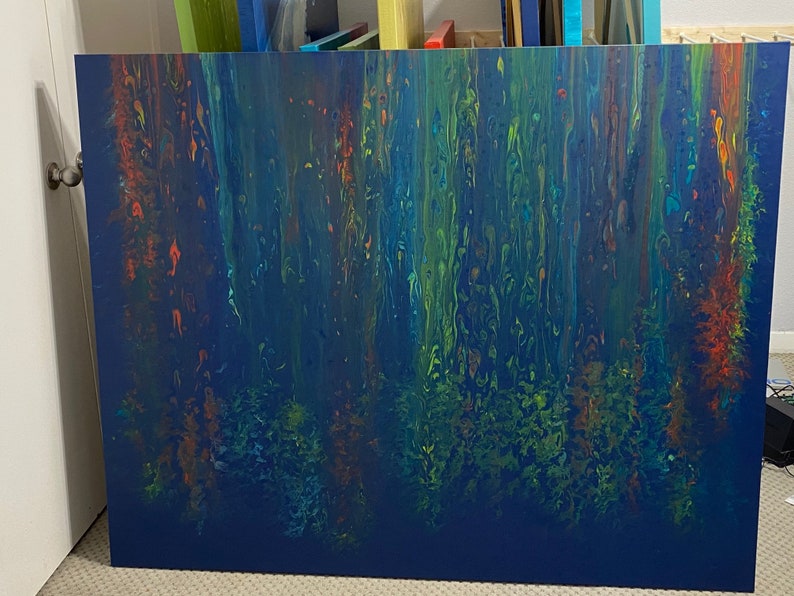 48x60 Canvas for Big Walls rainbow Rain - Etsy