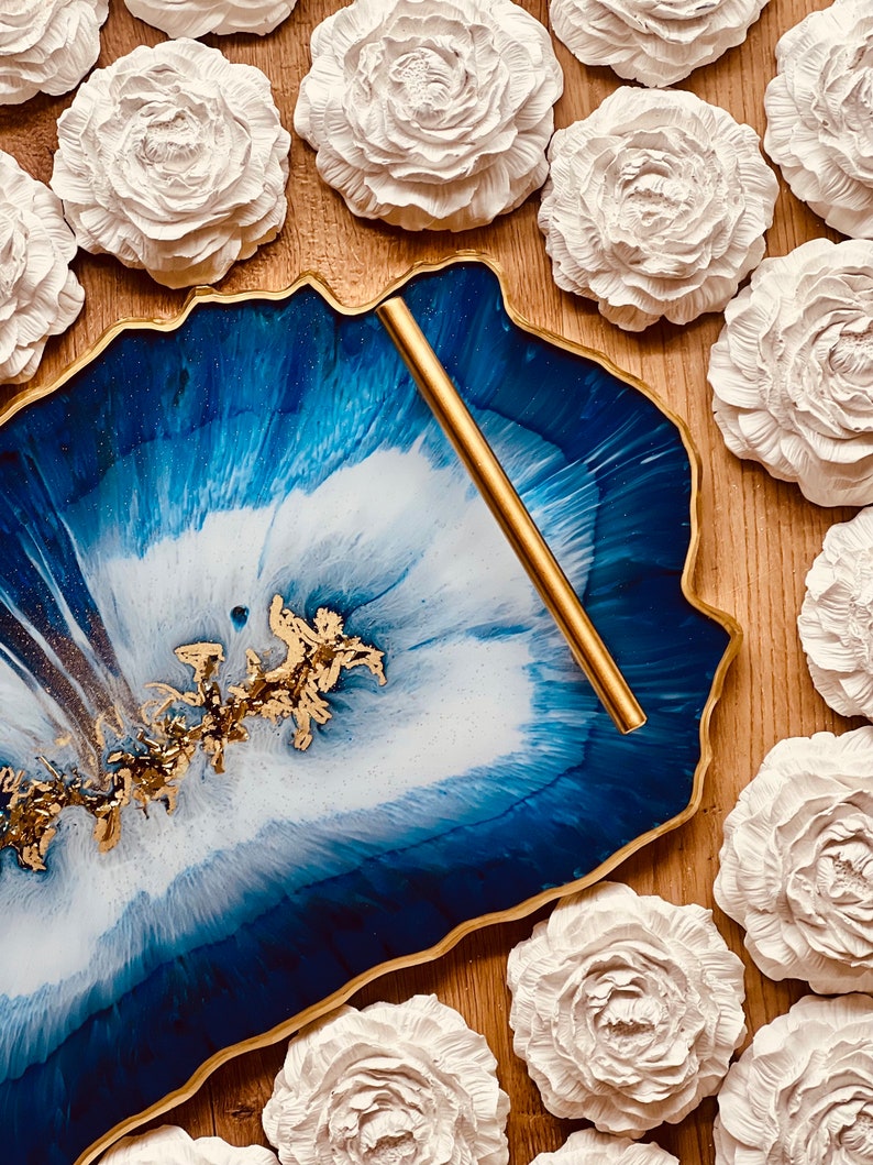 Tray, Resin Tray, Resin Art Tray, Resin Tray, Epoxy Tray, Gift, Flowers ...
