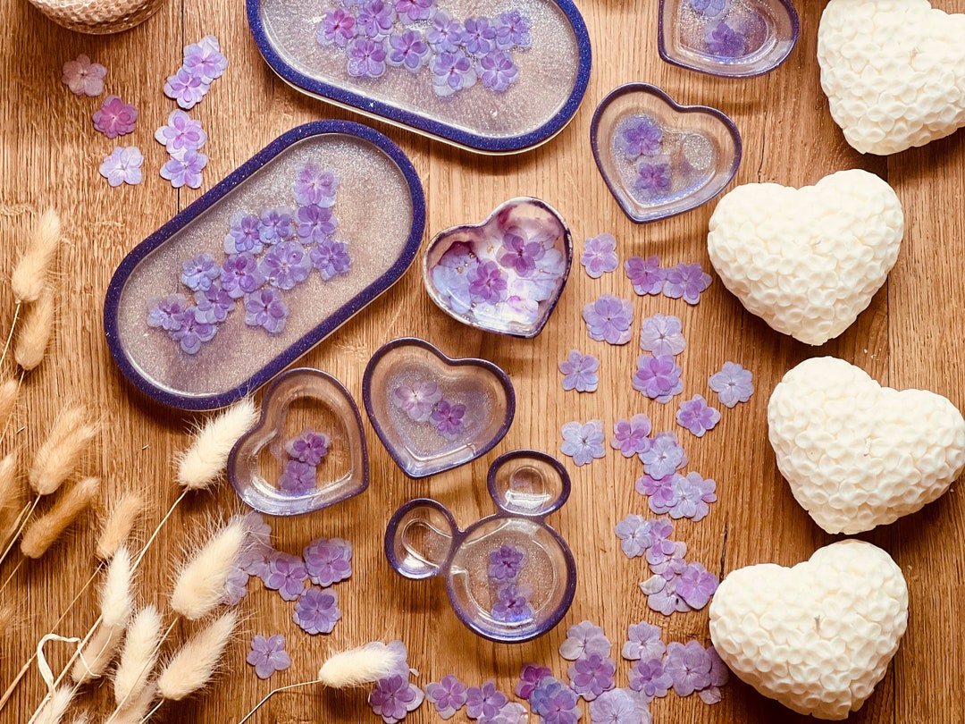 Ring Dish, Flowers, Hydrangeas, Jewelry Dish, Jewelry Bowl, Resin, Gift ...