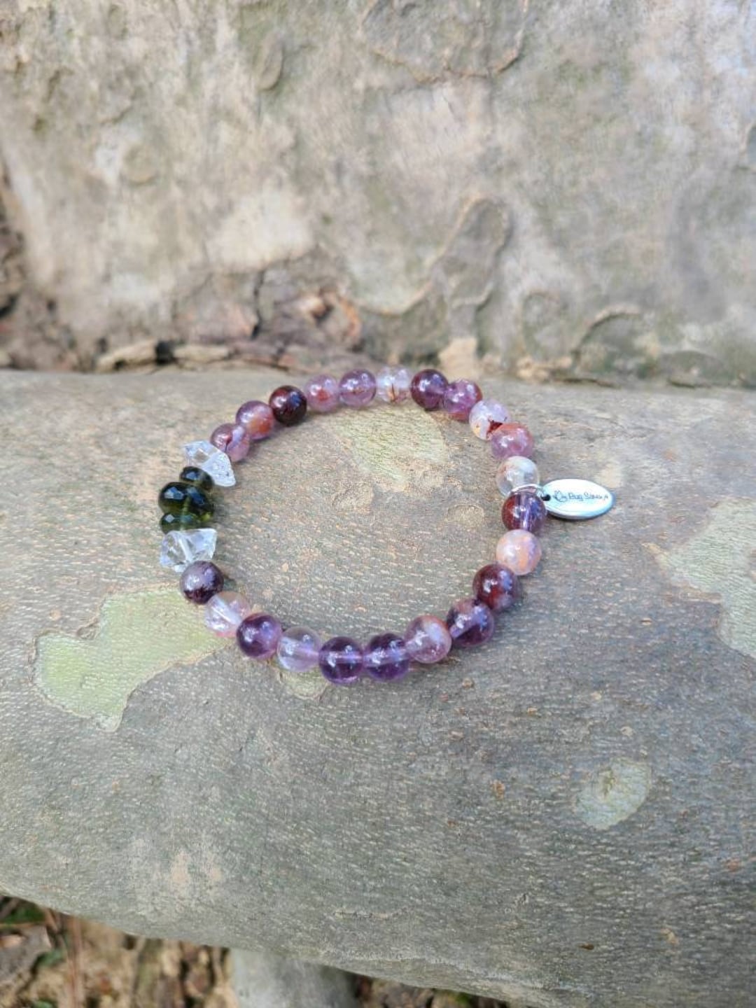 Authentic Moldavite Bracelet, Super 7, Herkimer Diamonds ...