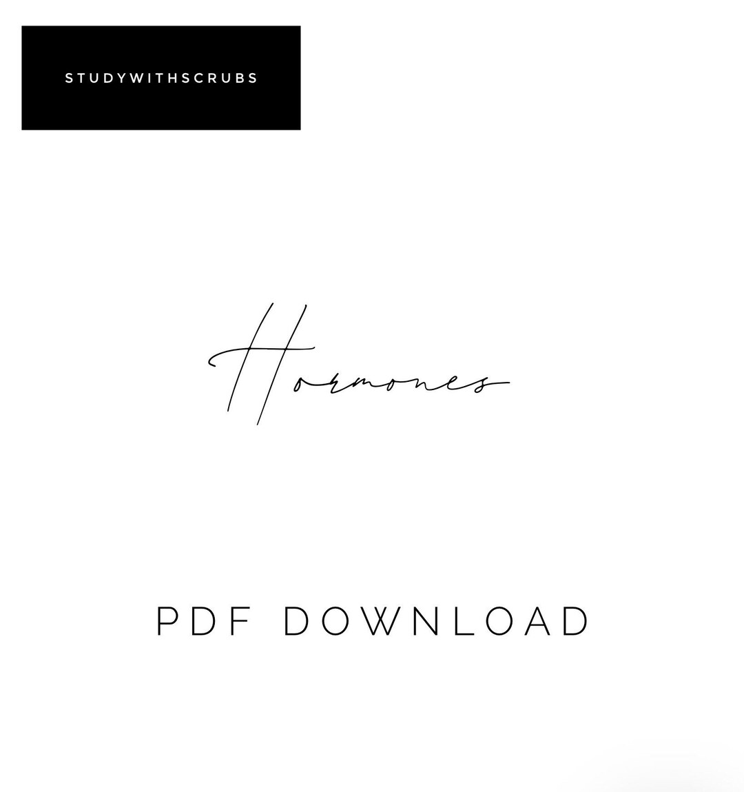 Hormones Cheat Sheet For Nursing Students Etsy