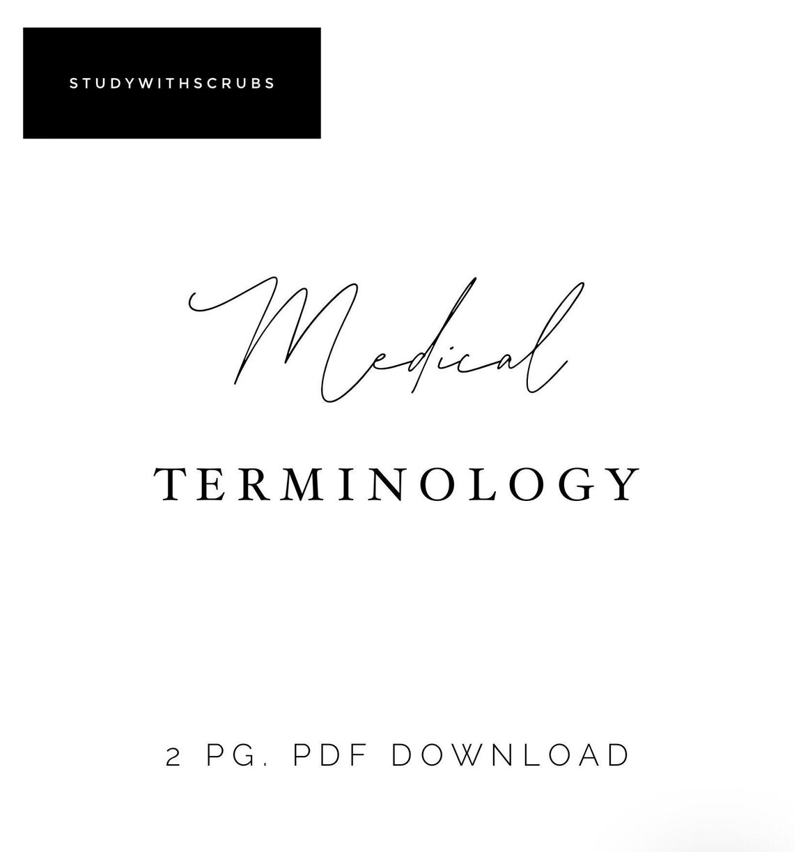 Medical Terminology Cheat Sheet - Etsy